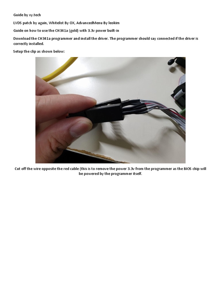 CH341a X230 BIOS Flash Tutorial | PDF | Bios | Office Equipment