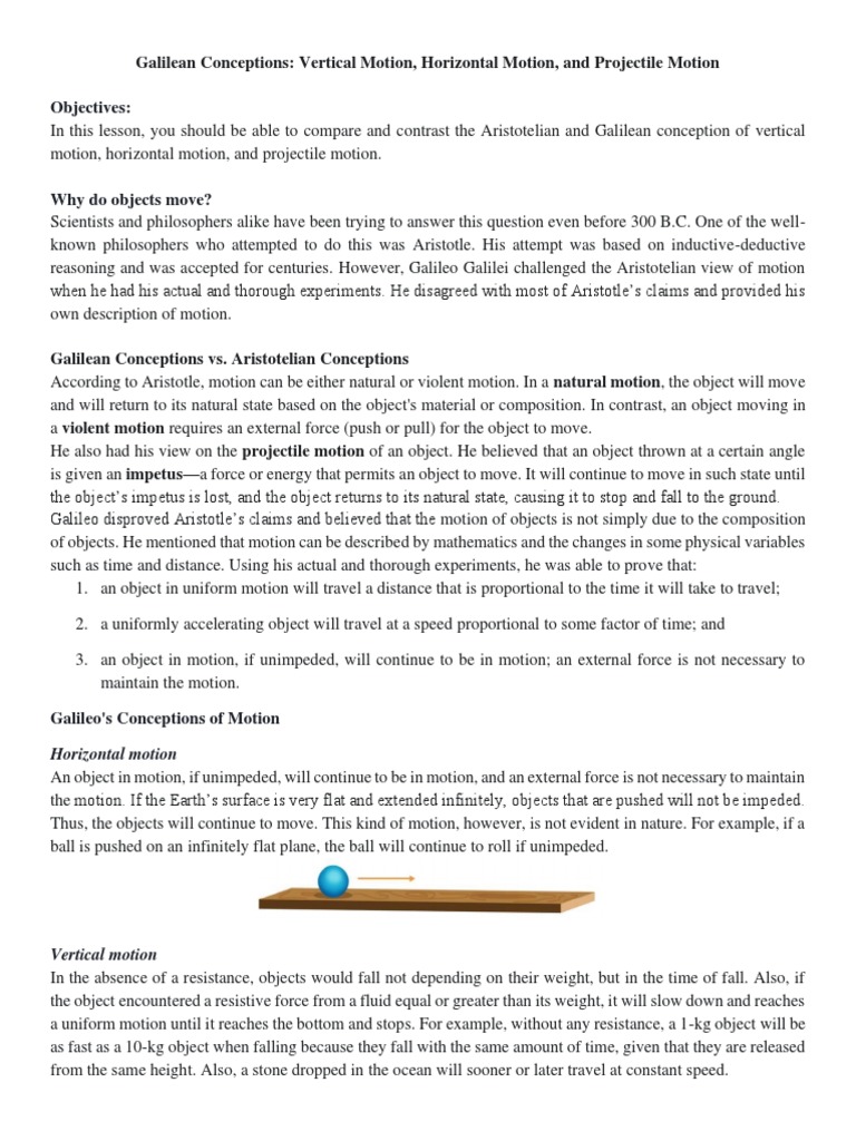 Galileo vs. Aristotle on Motion | PDF | Force | Newton's Laws Of Motion