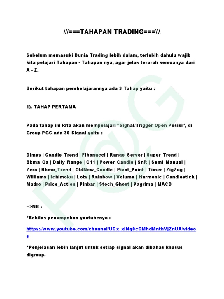 Tahapan Trading | PDF