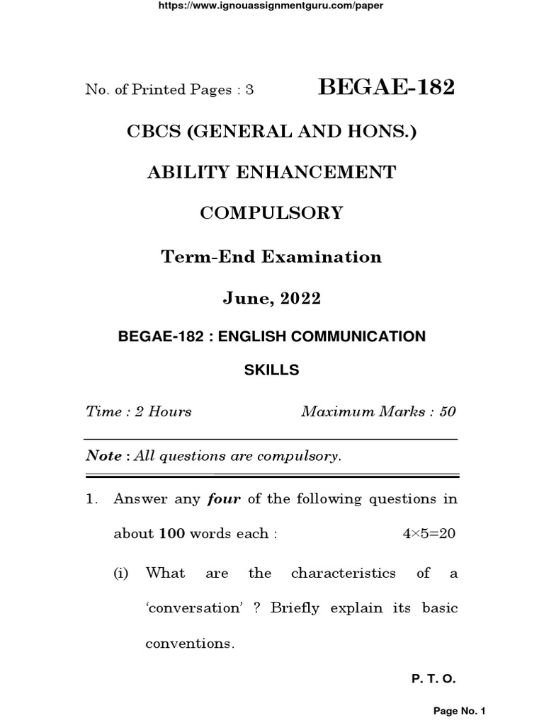 BEGAE-182 June 2022 | PDF