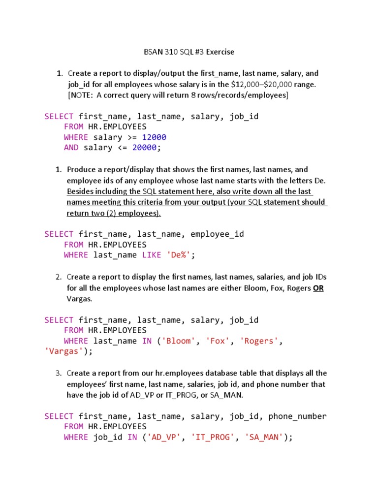 SQL Assignment #3. YejiKim | PDF