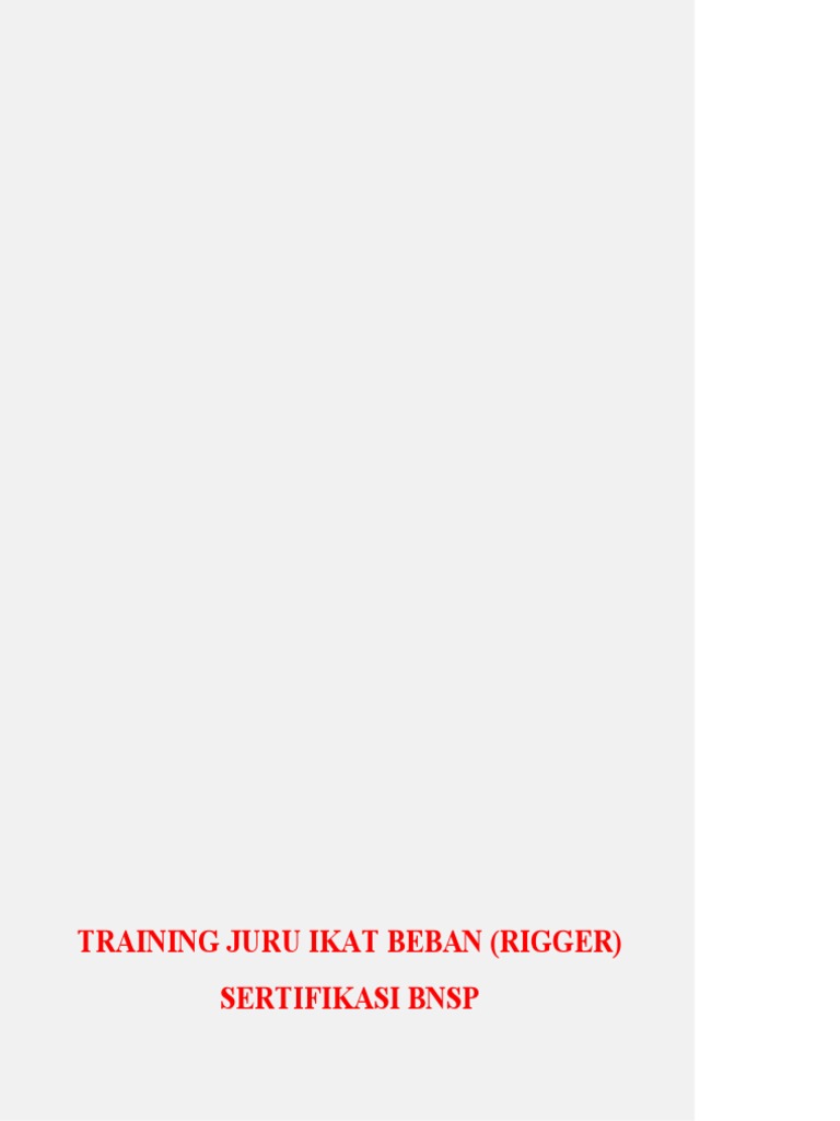 Materi Rigger BNSP | PDF