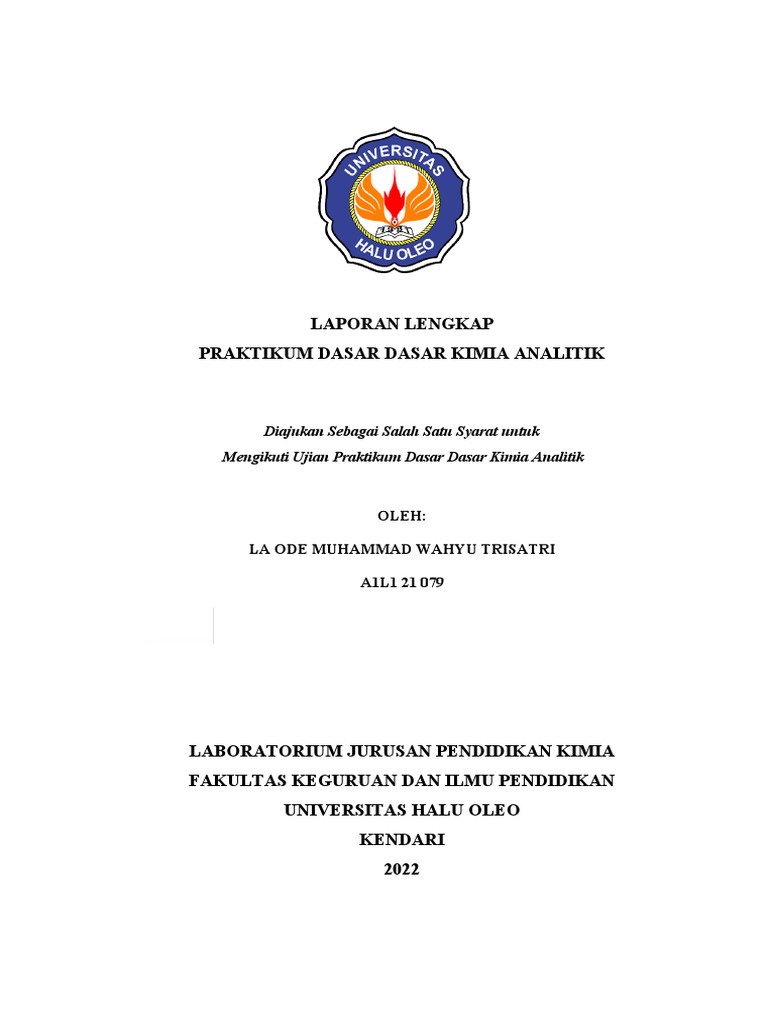 LAPORAN LENGKAP Analitik Wahyu | PDF