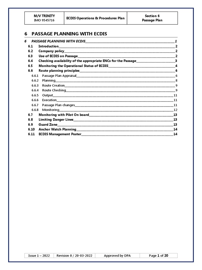 Passage Plan With ECDIS | PDF | Navigation | Navigator