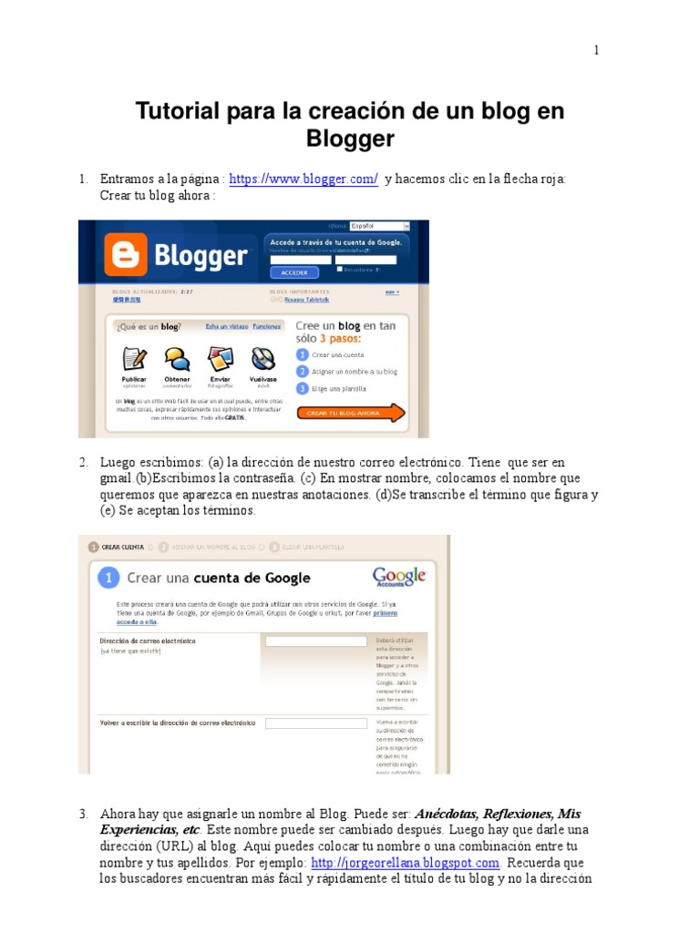 Tutorial Blogger | PDF | Blog | Point and Click