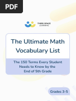 Grade 2-Math Terms | PDF | Vocabulary | Chart