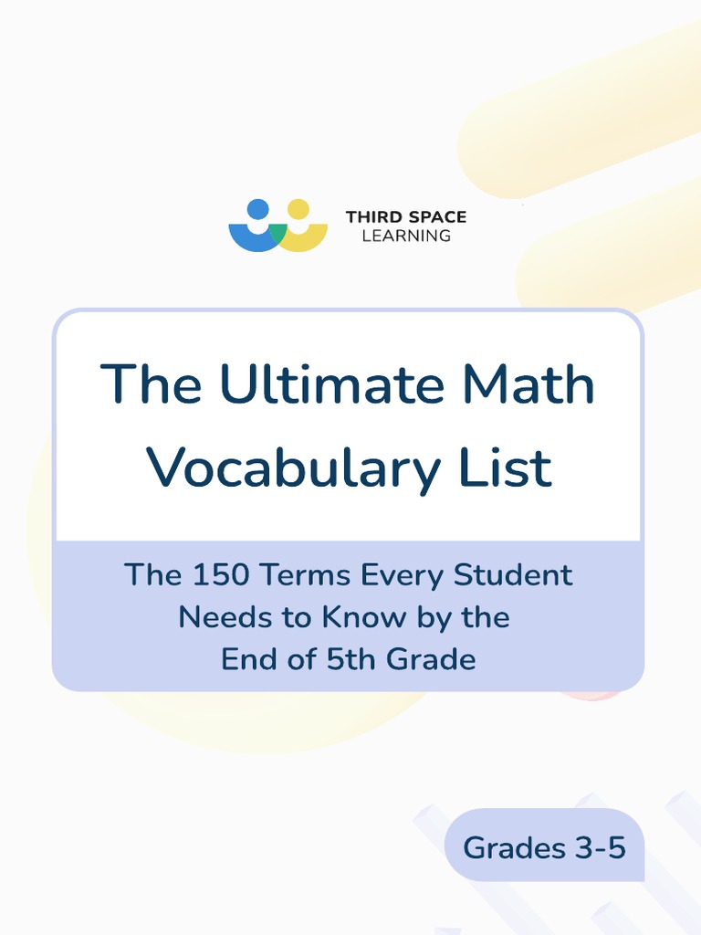 Essential Math Vocabulary for Grades 3-5 | PDF | Area | Shape