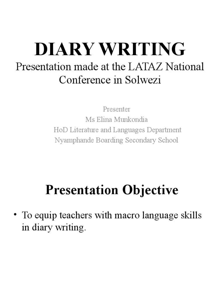 Diary Writing for Teachers | PDF | Diary | Learning