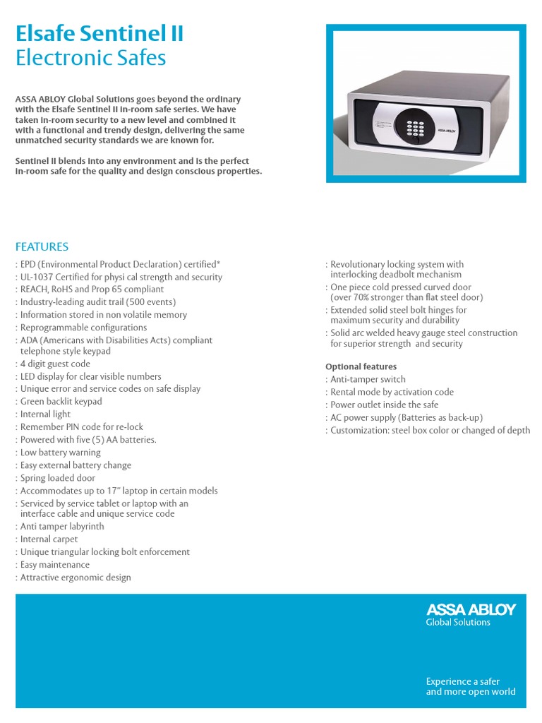 Sentinel II Product Sheet EN | PDF | Laptop | Computing