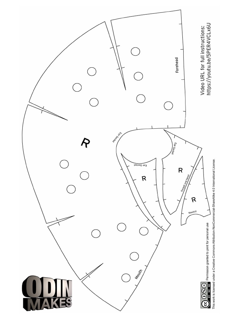 Odin Makes - Jason Mask Pattern | PDF