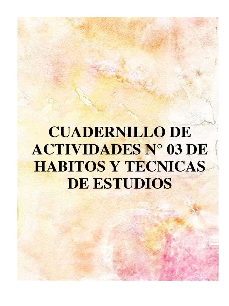 Cuadernillo de Actividades #03 de Habitos y Tecnicas de Estudios | PDF | Agua | Río