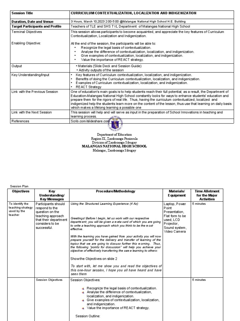 Contextualization Session Guide | PDF
