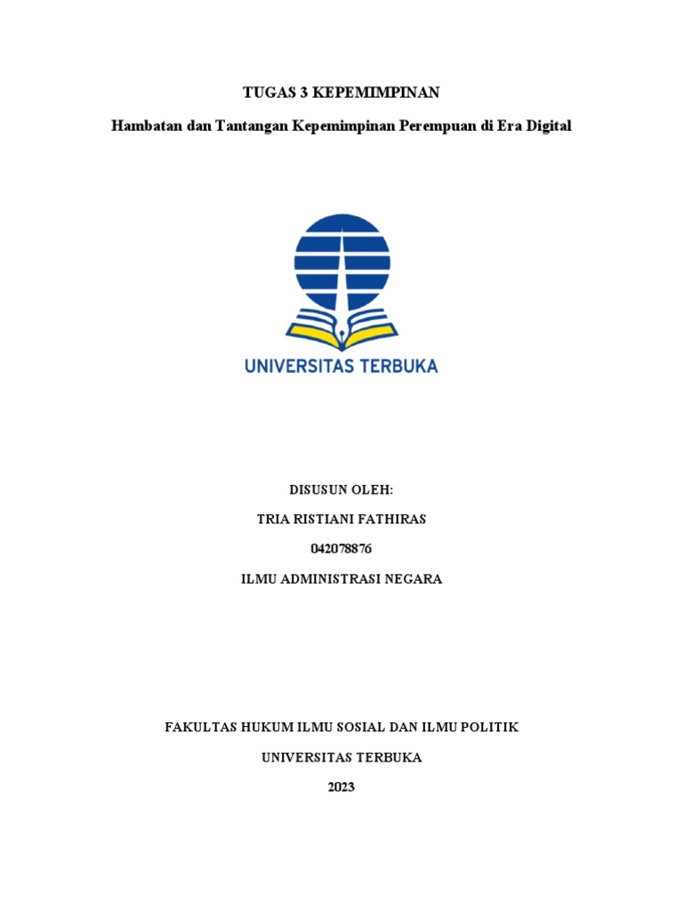 Tugas 3 Kepemimpinan 042078876 | PDF