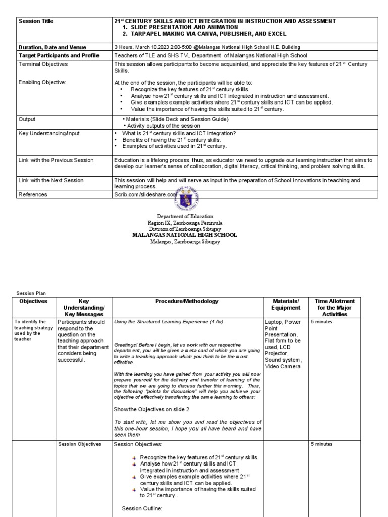21st Session Guide | PDF | Educational Technology | Learning