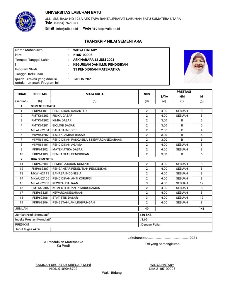 SIAKAD ULB - Universitas Labuhan Batu | PDF