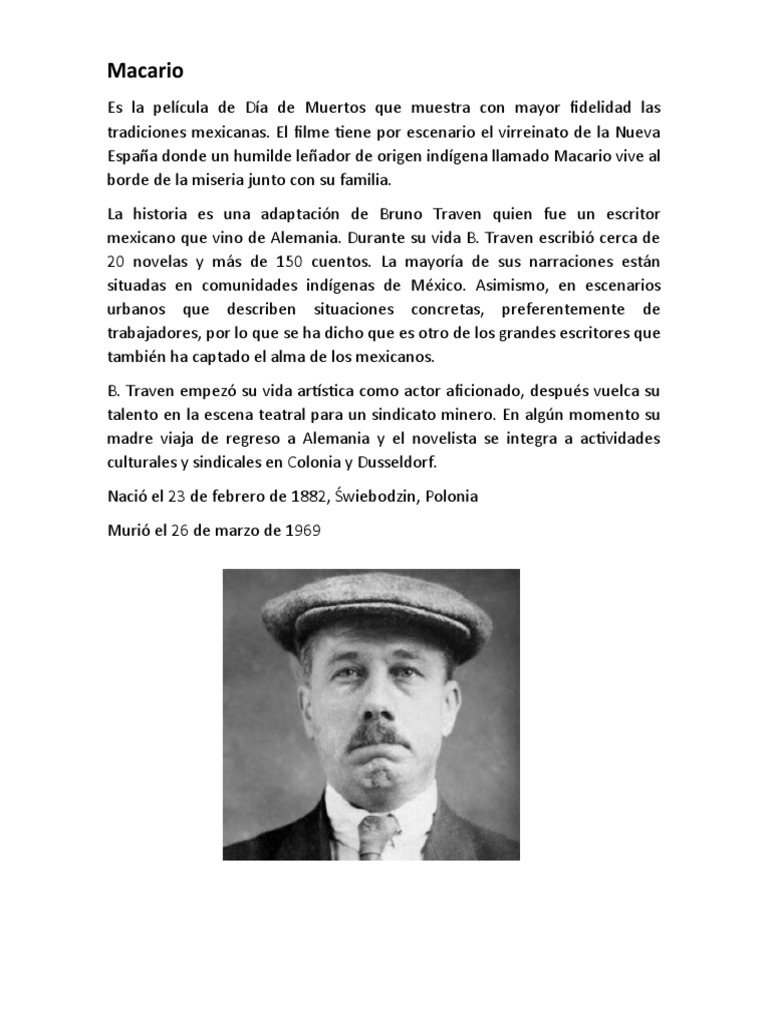 Biografia de B. Traven | PDF | Clásicos | Ficción general