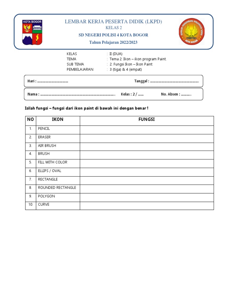 LKPD Tik Aktivitas 5 Kelas 2 | PDF