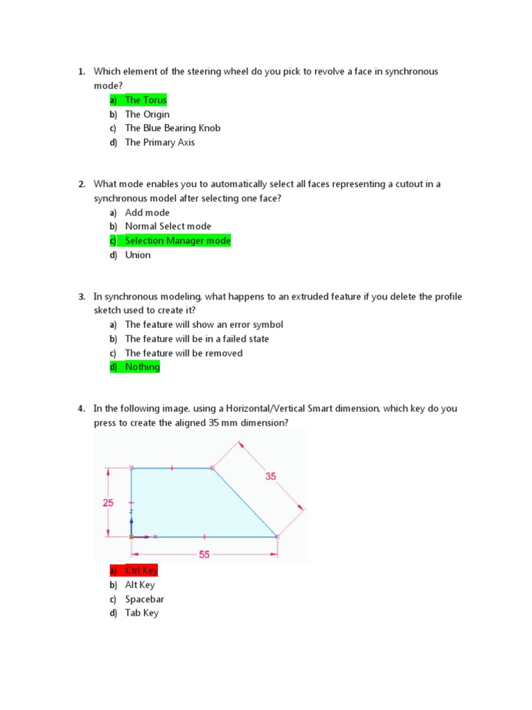 Solid Edge Expert Part Exam Questions | PDF | Symmetry | Mathematical ...
