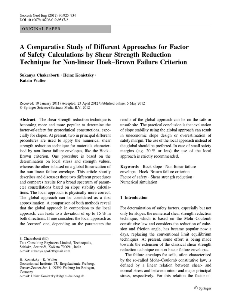 A Comparative Study of Different Approac | PDF | Stress (Mechanics ...