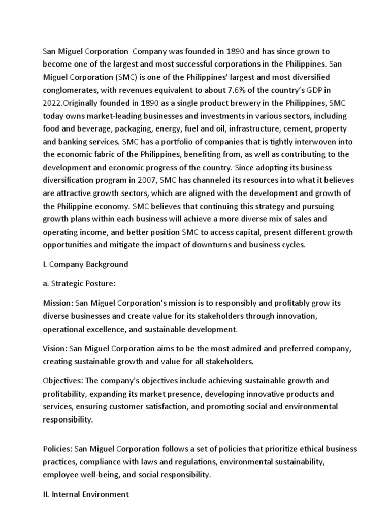 Task Performance San Miguel Corporation | PDF | Supply Chain | Economic ...