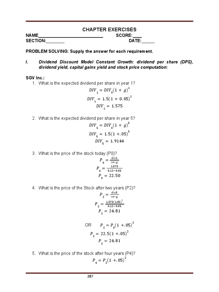Chap 7 - Stock Valuation | PDF