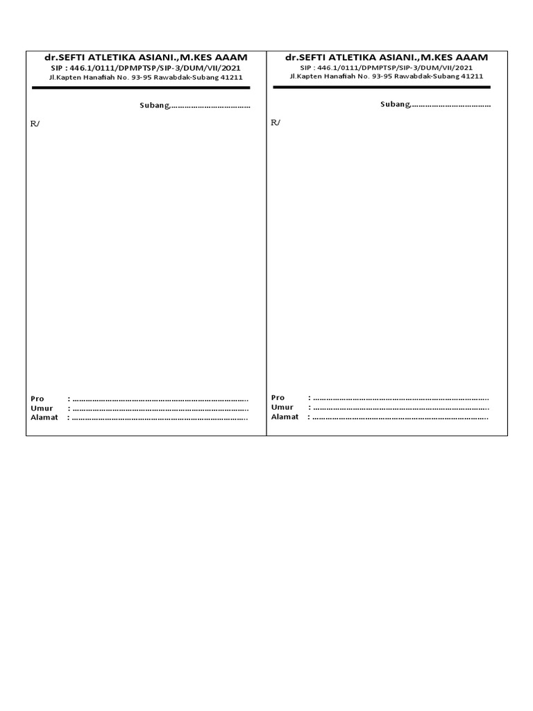 Resep DR Sefti | PDF