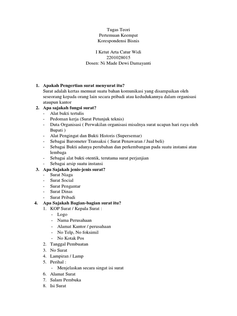 Tugas Teori Korespon P4 | PDF