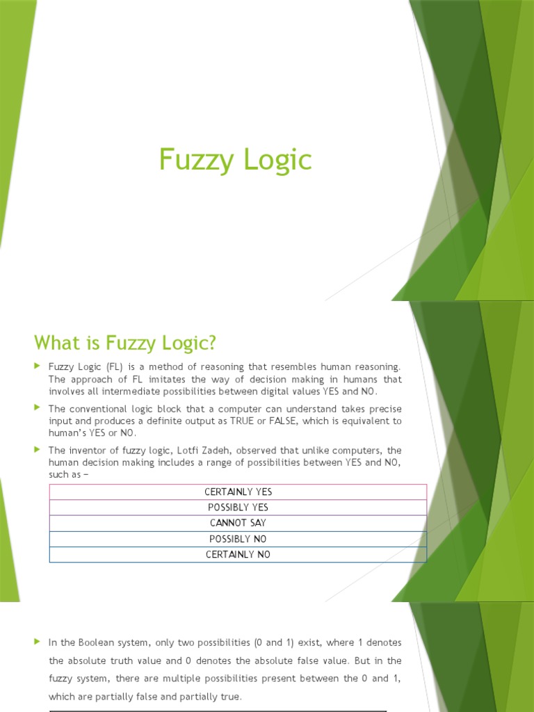 4.1 Fuzzy Logic Architecture and Set Theory | PDF | Fuzzy Logic | Logic