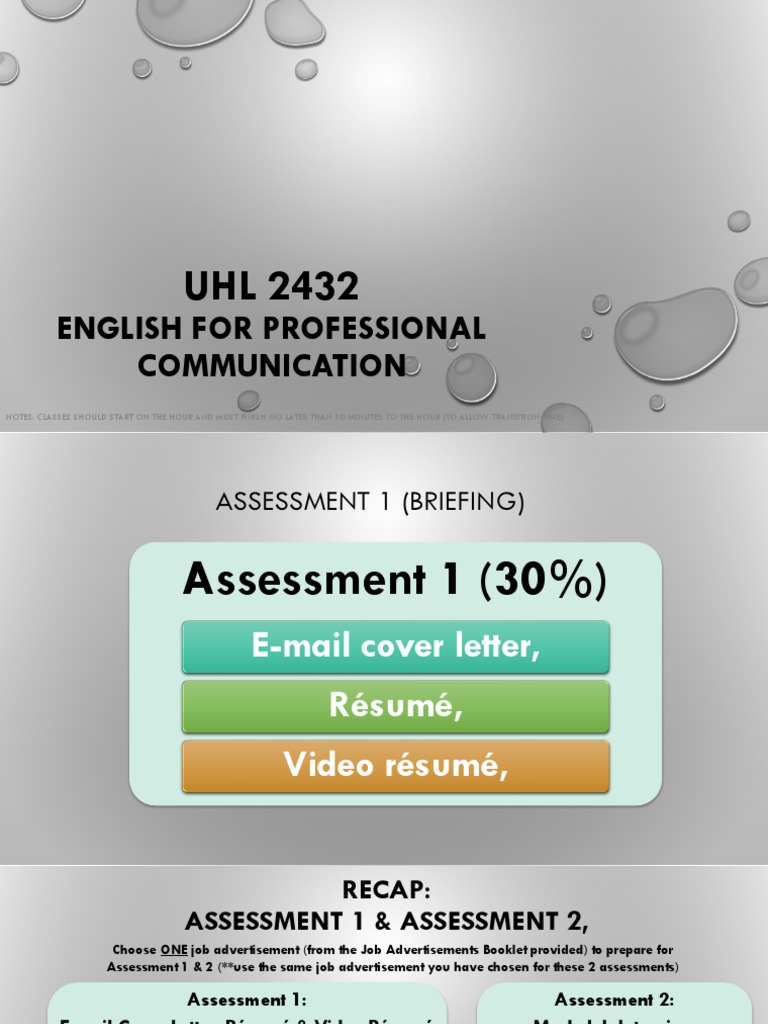 SC Unit 1 Slide W3b - Assessment 1 Briefing DEGREE - A1 UPDATED 17.03.2023 | PDF | Résumé ...