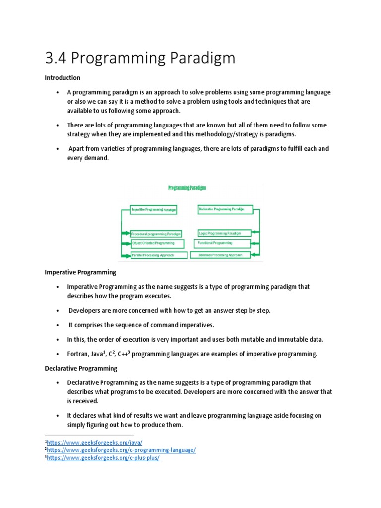 3.4 Programming Paradigm | PDF