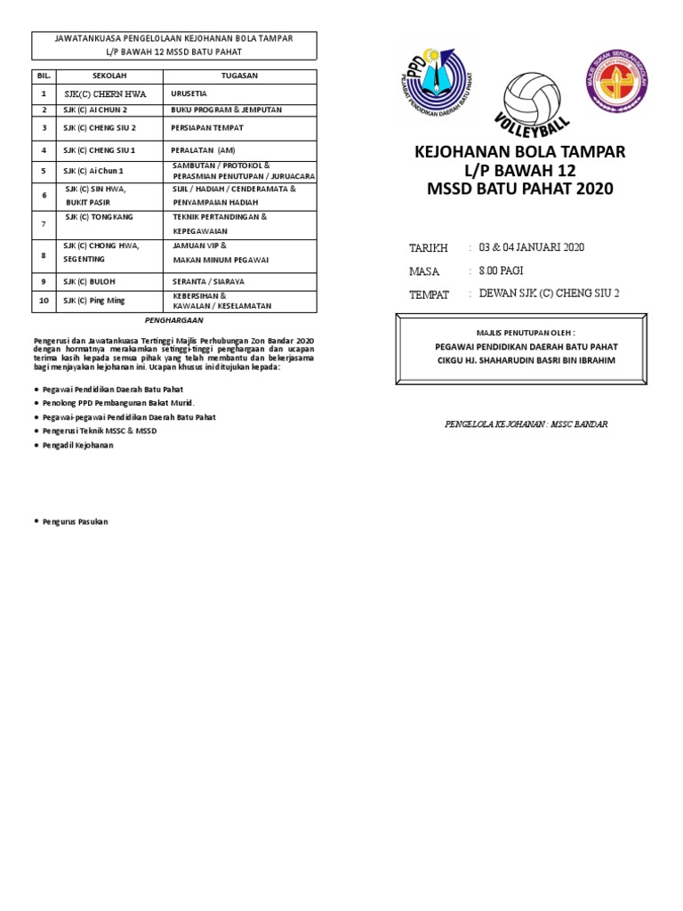 Buku Program MSSD Bola Tampar | PDF