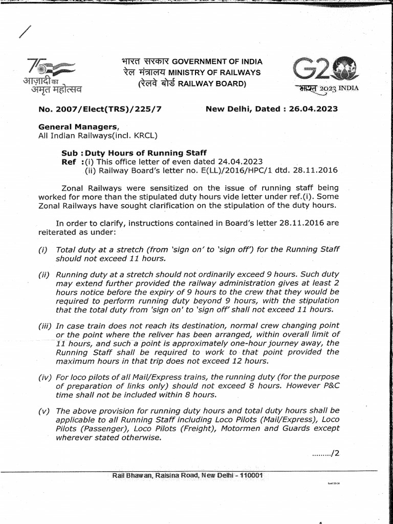 Duty Hours of rail staff | PDF