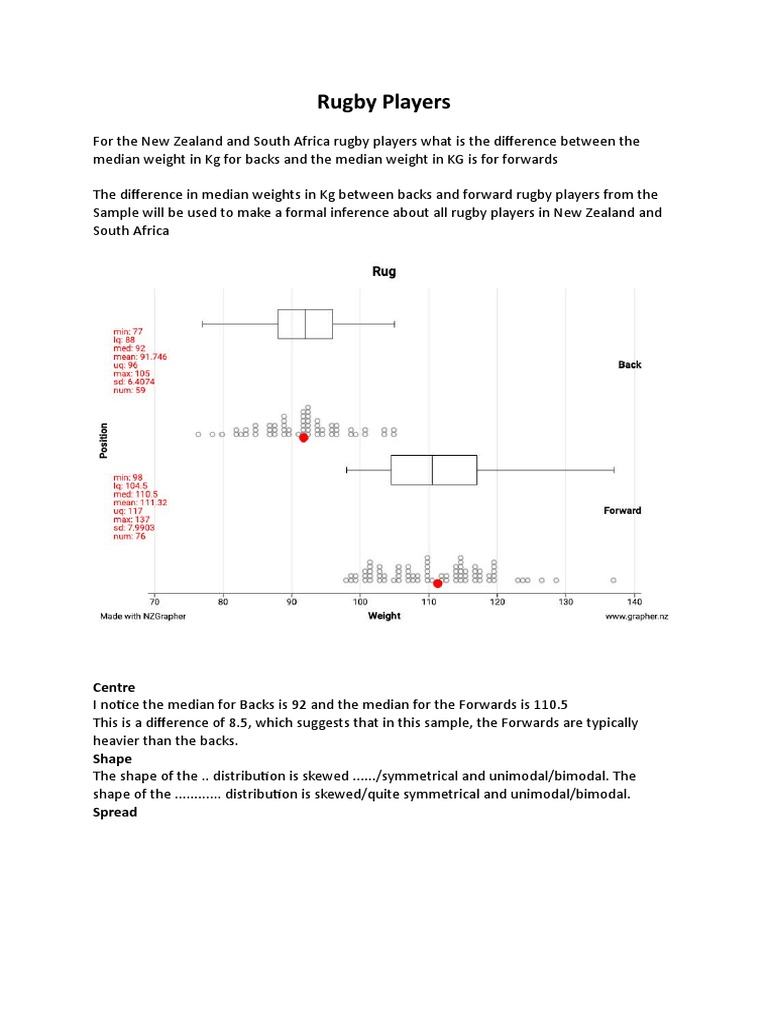 rugby players math | PDF