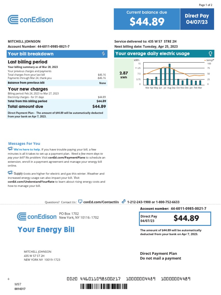 Electricity Bill | PDF | Fee | Efficient Energy Use