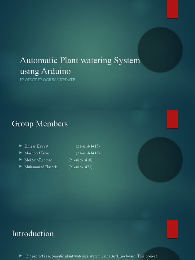 Automatic Plant Watering System Using Arduino Pdf