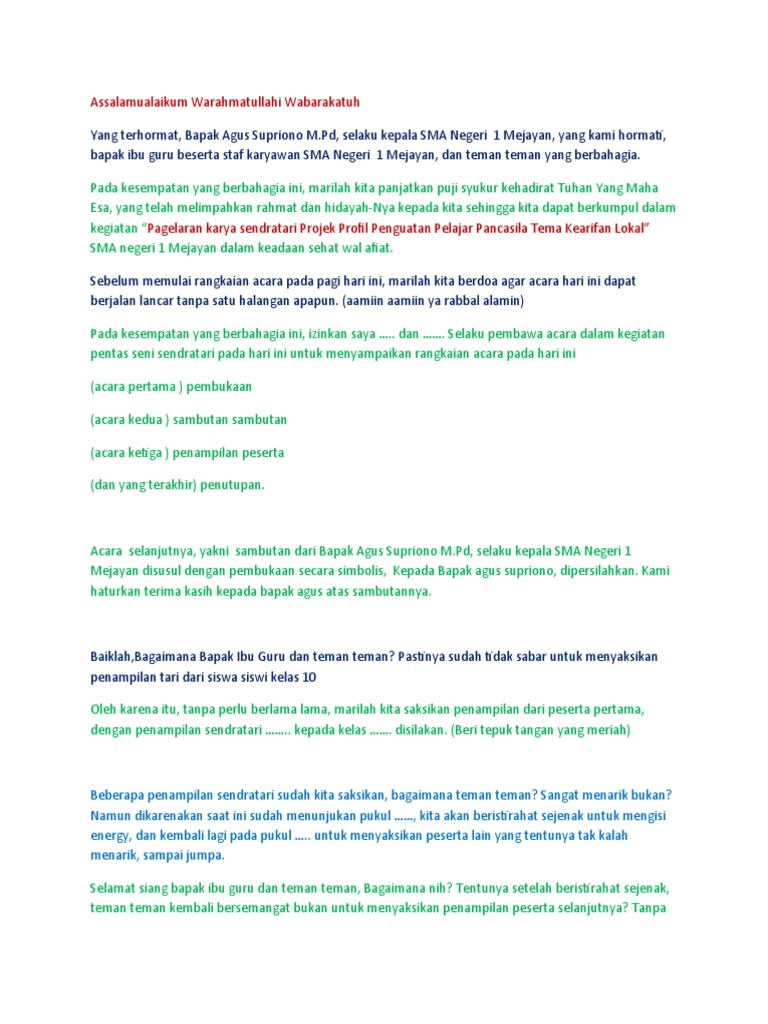 Rengrengan MC Sendra | PDF