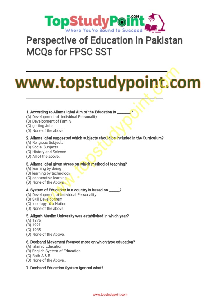 Perspectives of Education in Pkisan | PDF