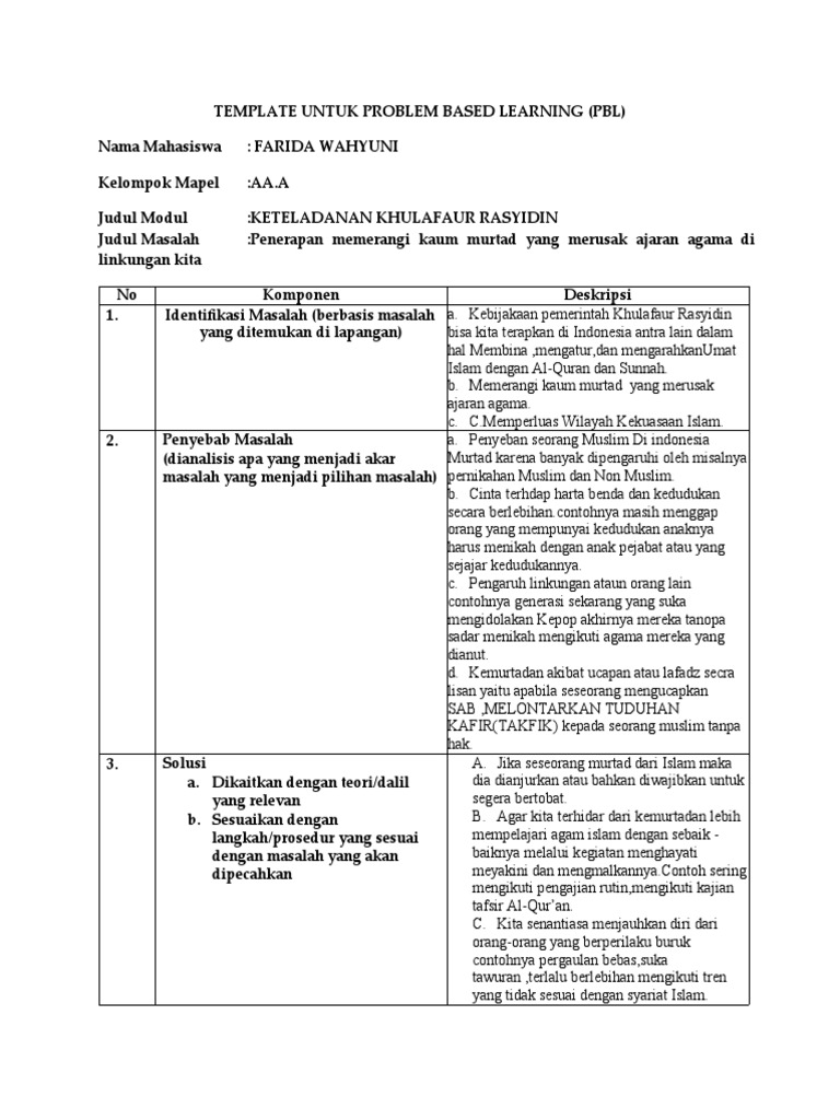PBL Kemurtadan | PDF