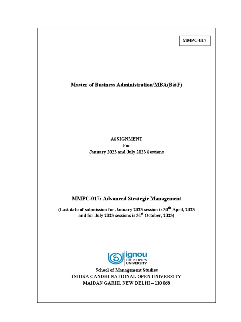 MMPC-17 em 2023 Selfgyan | PDF | Strategic Management | Protectionism