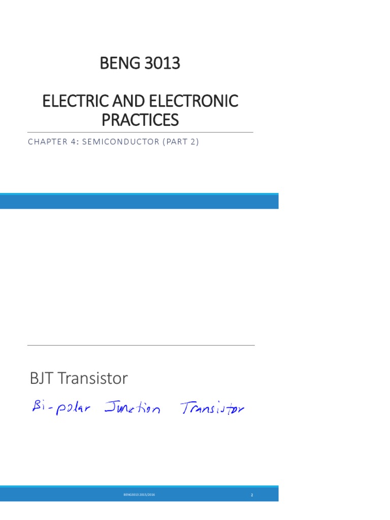 Chapter 4 - Semiconductor Part 2 (Annotated) | PDF | Operational ...