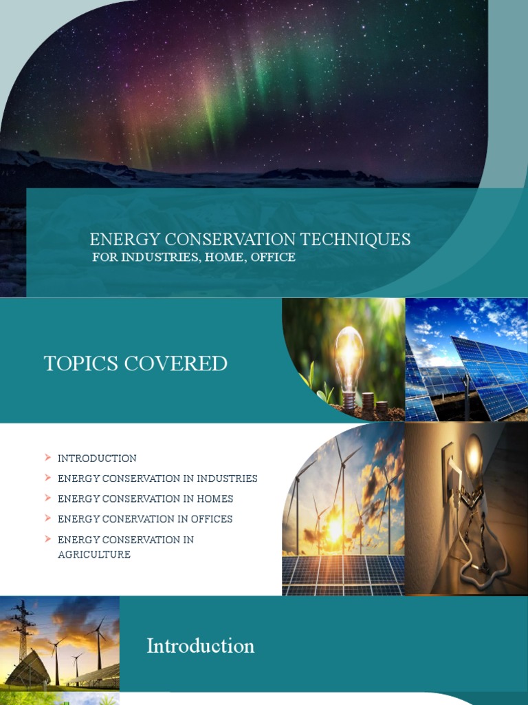 Energy Conservation Techniques | Download Free PDF | Energy Conservation | Microsoft Power Point