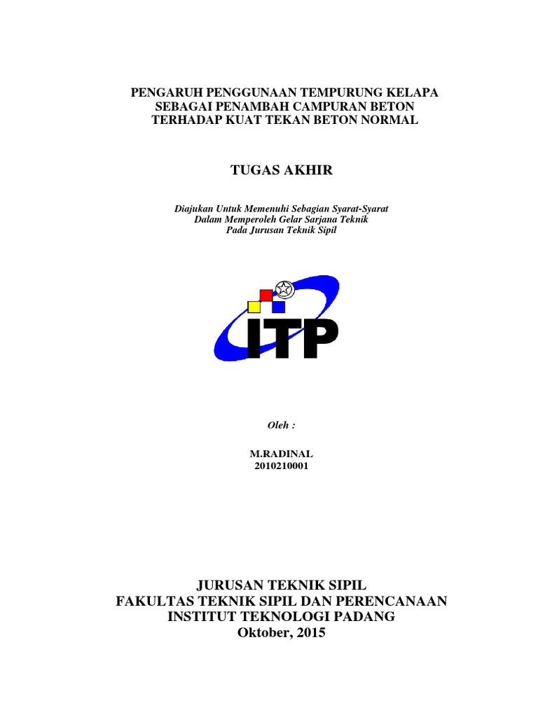 Tugas Akhir M.radinal | PDF | Concrete | Structural Engineering