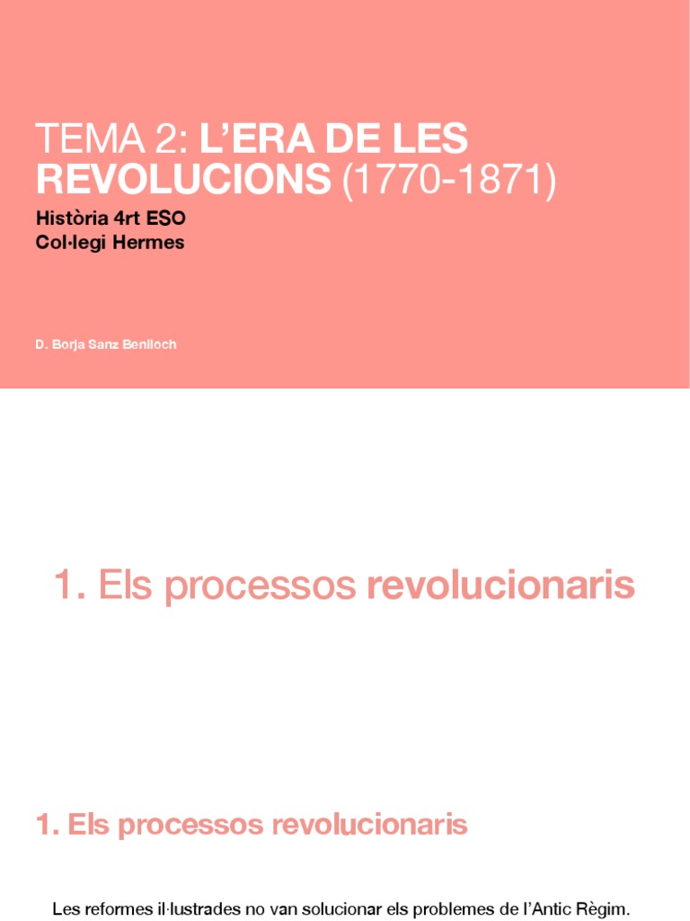 Tema 2. - Les Revolucions Liberals (Tot) | PDF