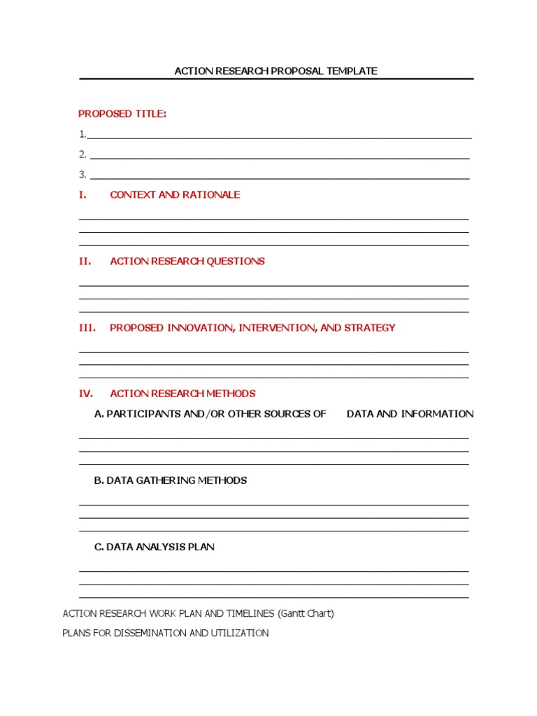 Action Research Proposal Template | PDF