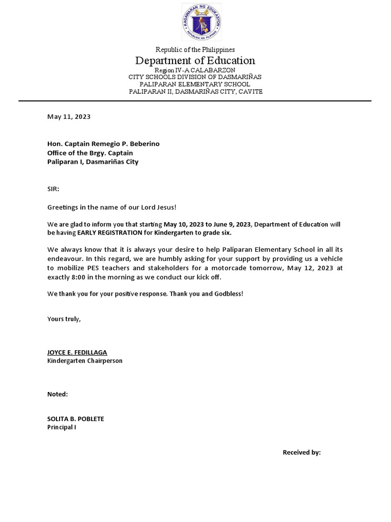 Request Letter Vehicle | PDF