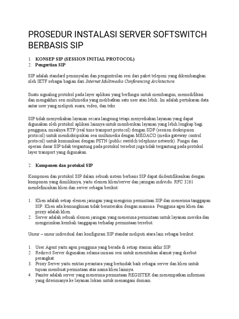 Bab 2 Prosedur Instalasi Sip | PDF