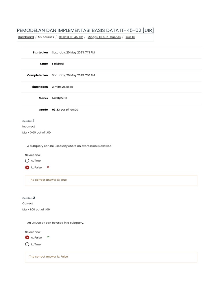 Kuis | Download Free PDF | Information Technology Management | Computer Data