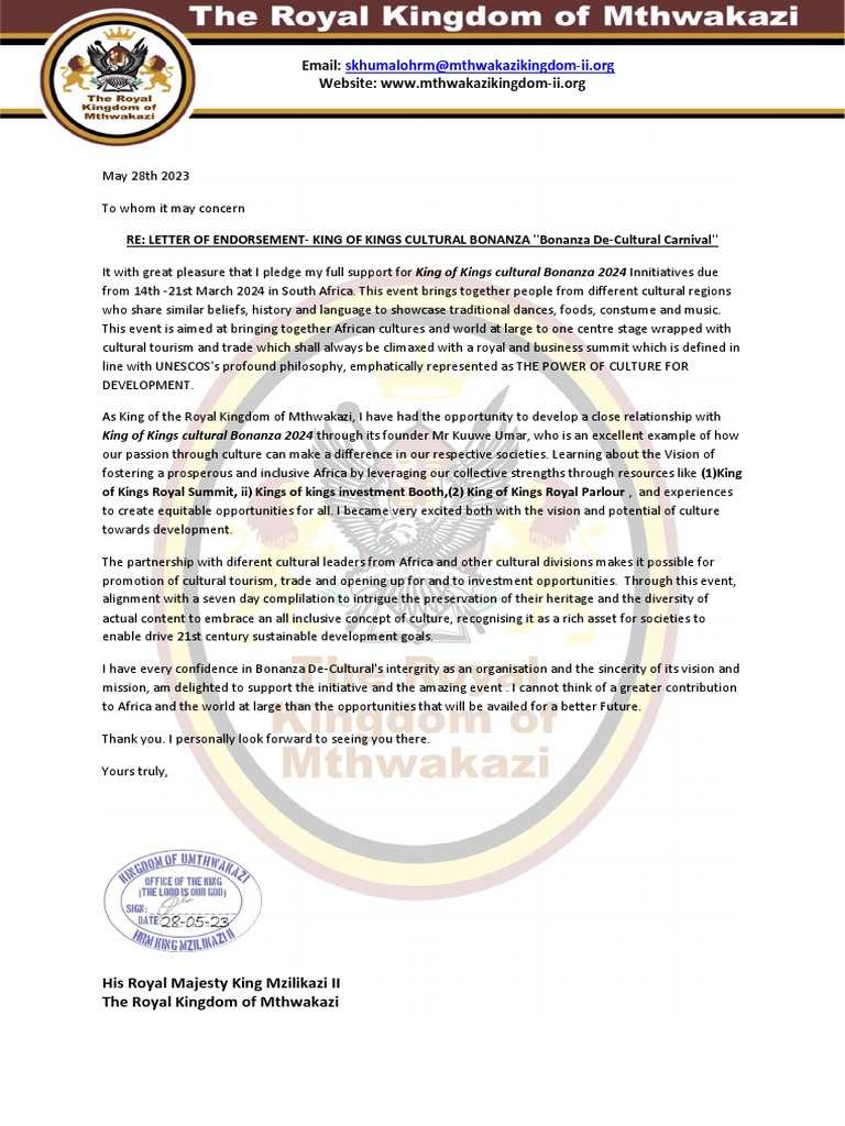 Endorsement Letter | PDF