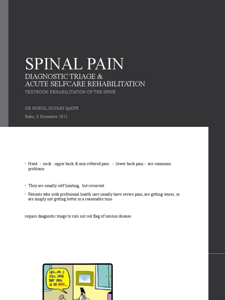 Diagnostic Triage for Spinal Pain | PDF | Back Pain | Pain