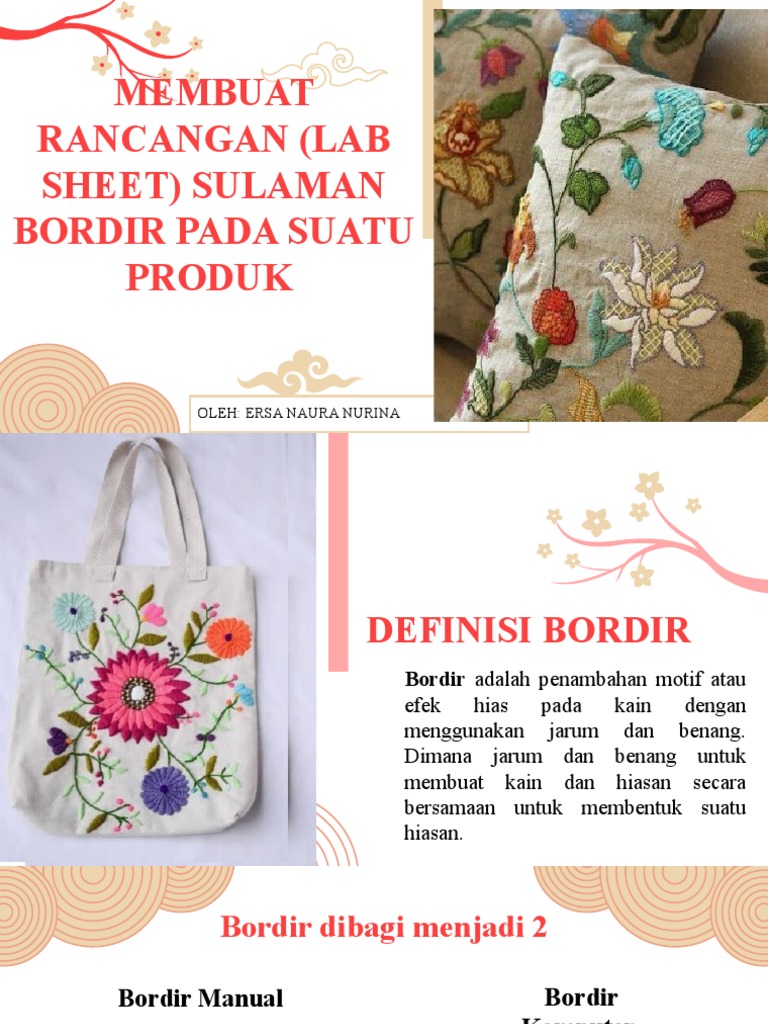 Rancangan Sulaman Bordir Produk | PDF
